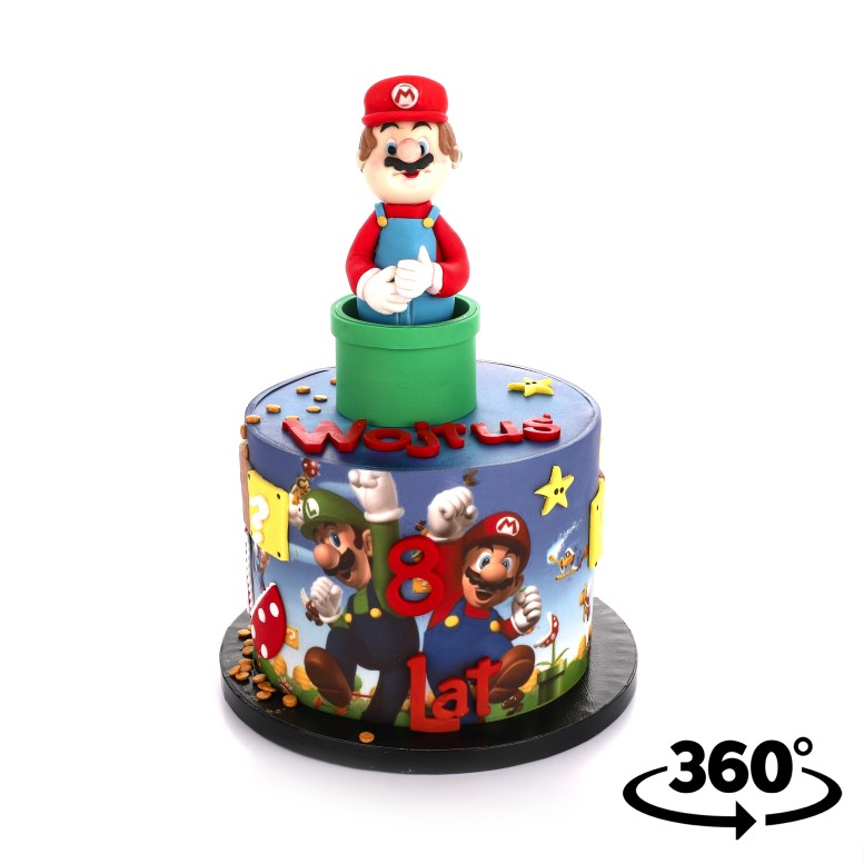 Super Mario tort urodzinowy Pan Steskal