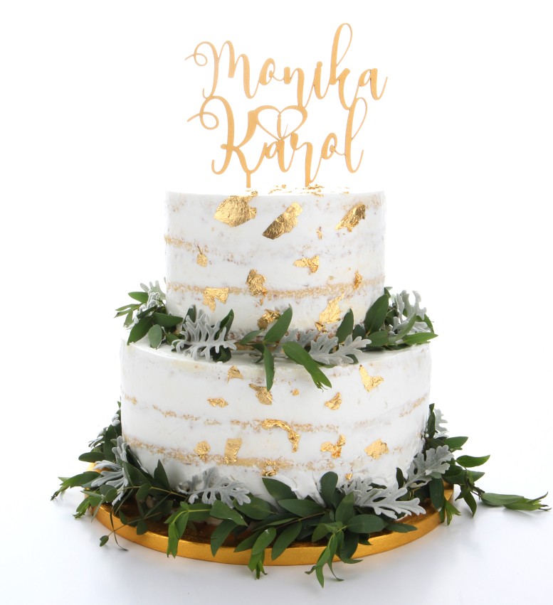 Tort naked cake rustykalny